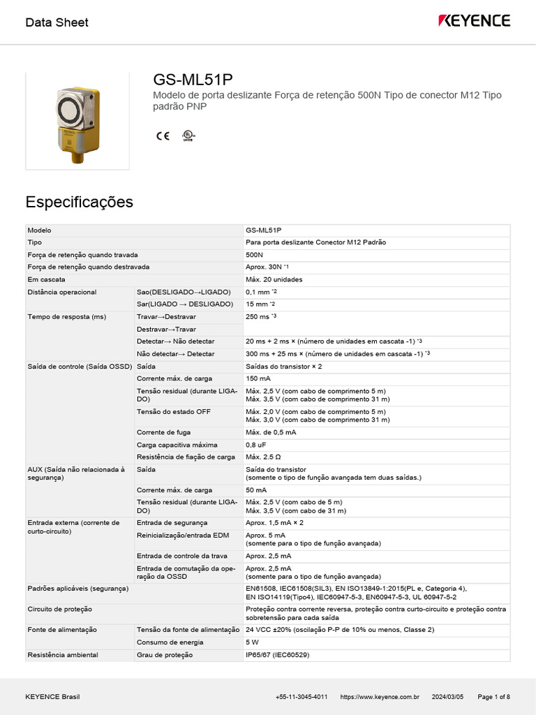 GS-ML51P Datasheet | PDF | Fonte de energia | Eletricidade
