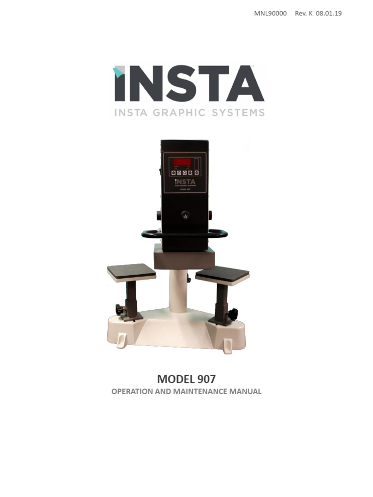 Insta 907 Manual | PDF