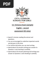 CEM Yellis 14 Mock Test English Math | PDF