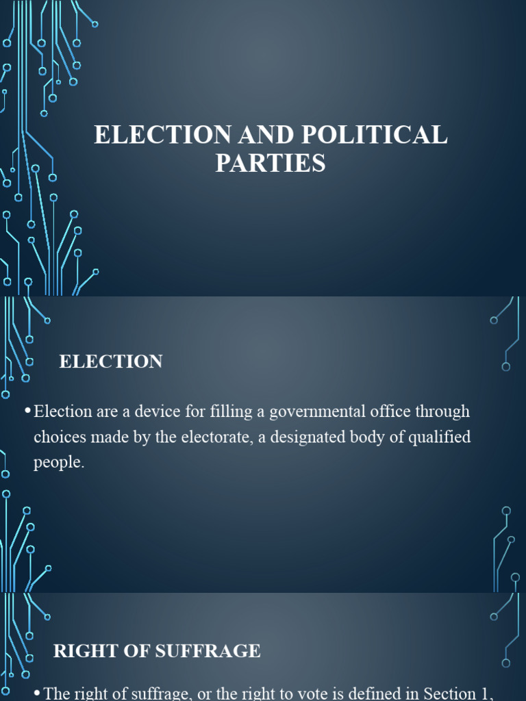 Election and Political Parties | PDF | Two Round System | Voting