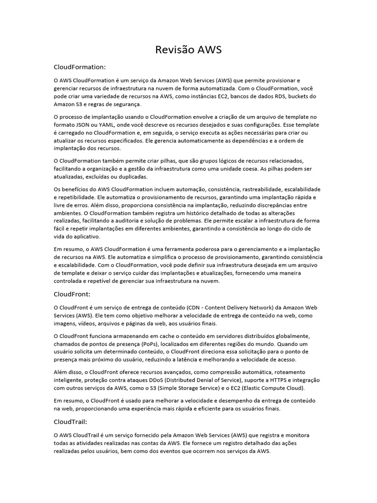 Revisão AWS | PDF