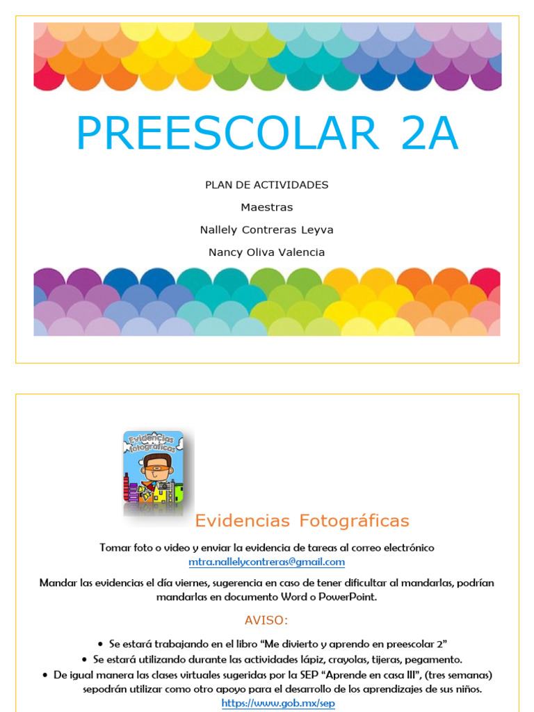 Preescolar 2a Del 15 Al 26 De Marzo 2021 Pdf Educación De La