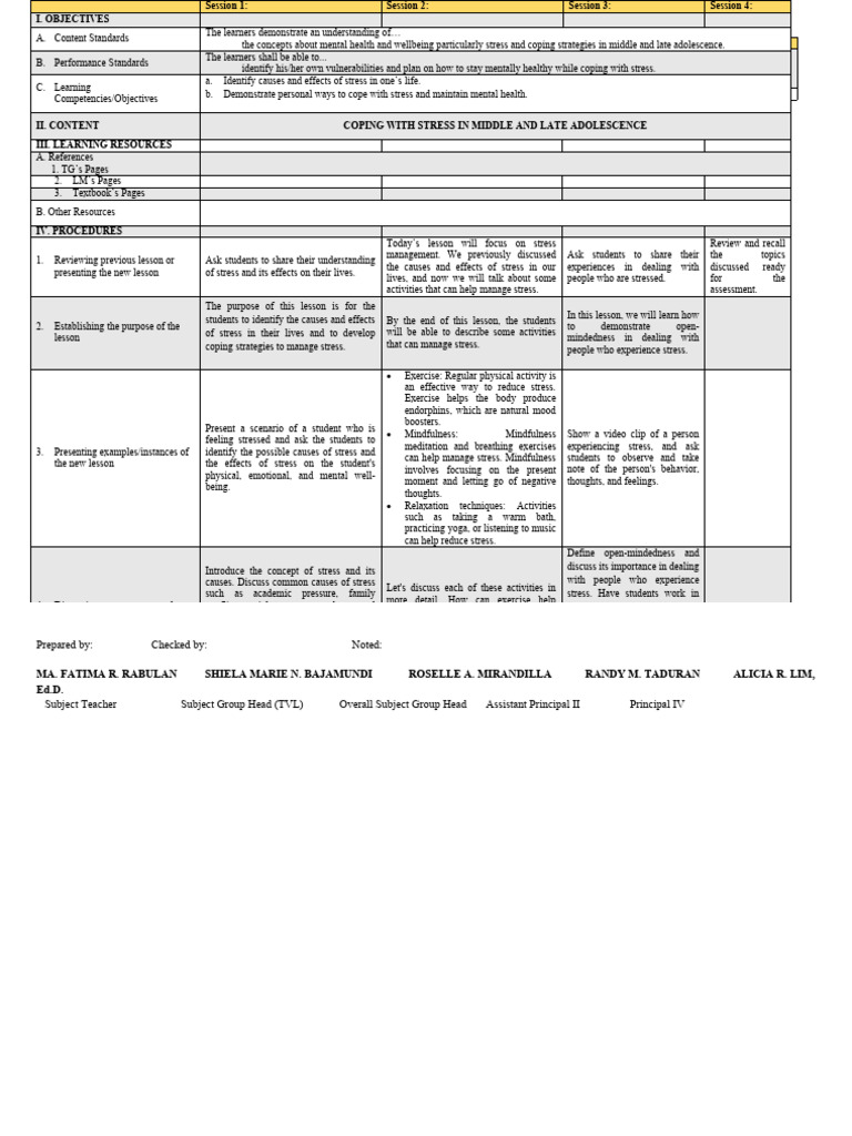 Perdev Q1 Week5 | PDF | Mindfulness | Stress (Biology)