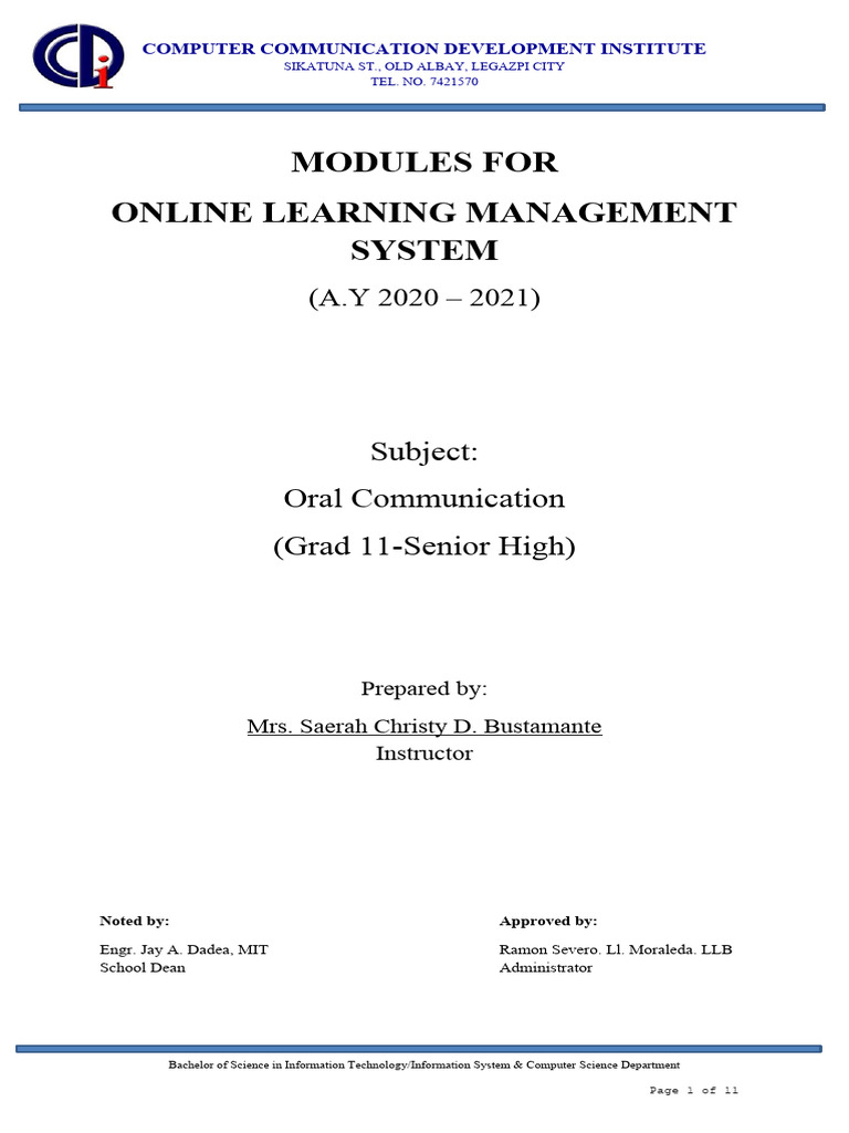 Module 7 Oral Comm | PDF