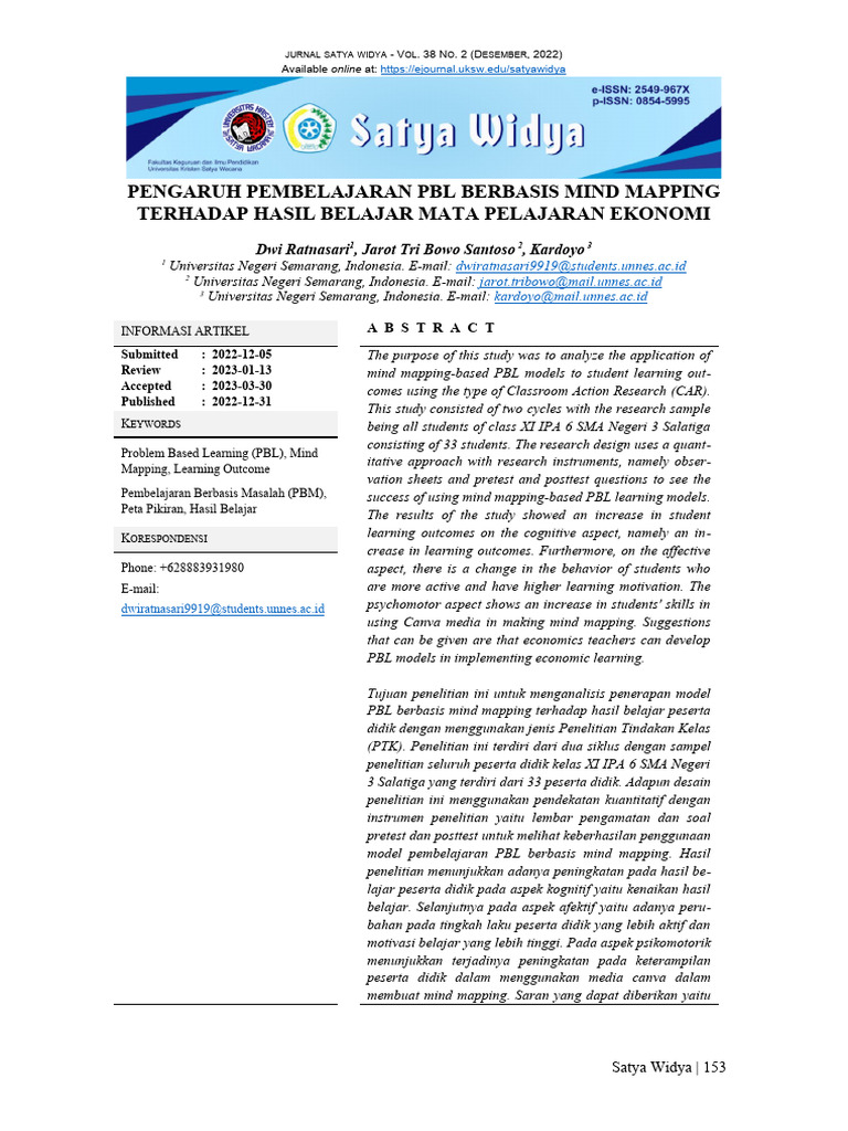 PBL & Mind Mapping in Economics | PDF | Liberal Arts Education ...