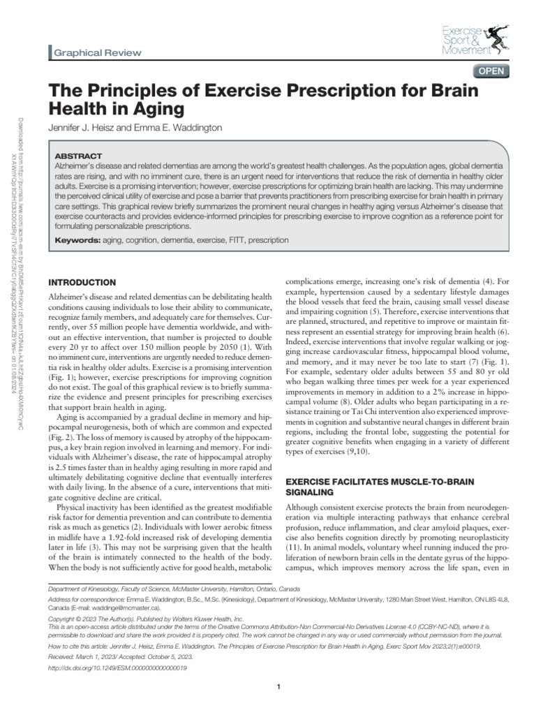 HEISZ & WADDINGTON 2024 - The Principles of Exercise Prescription For ...