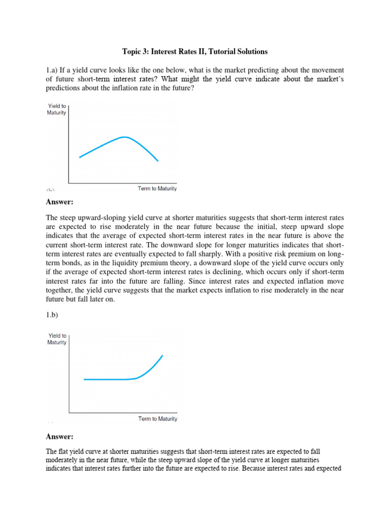 Tutorial 3 Answer | PDF | Yield Curve | Bonds (Finance)