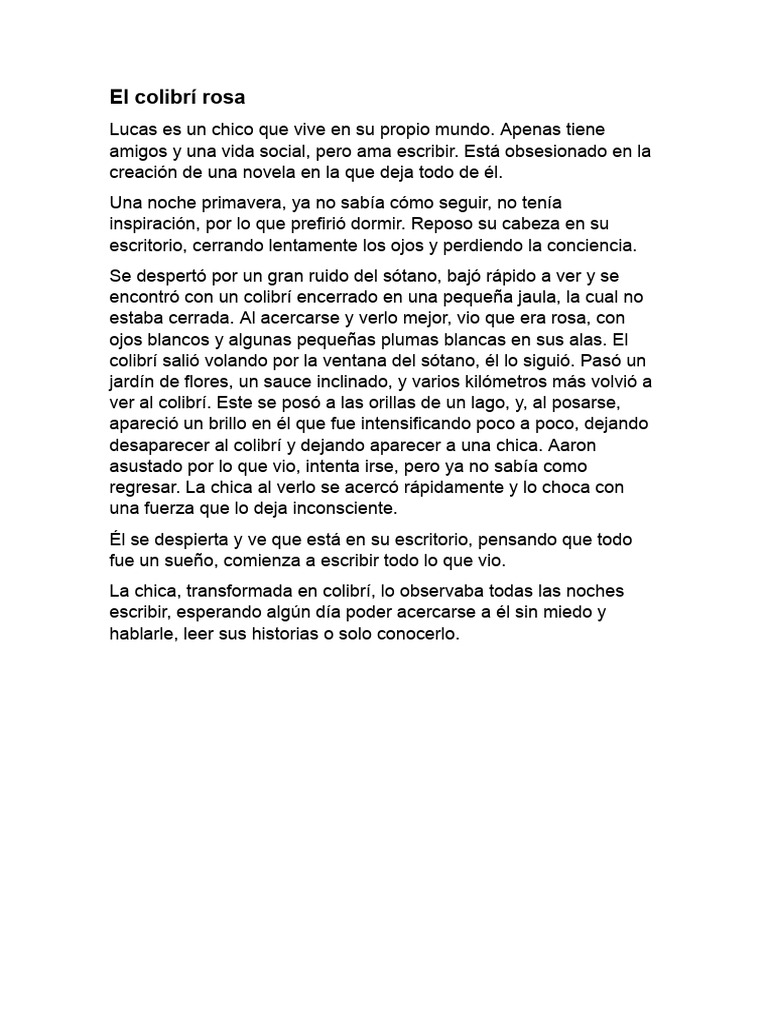 Cuento De Fantasía Pdf