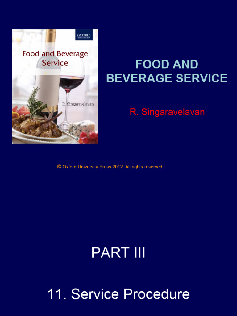 Essential Restaurant Service Procedures | PDF | Tableware | Waiting Staff
