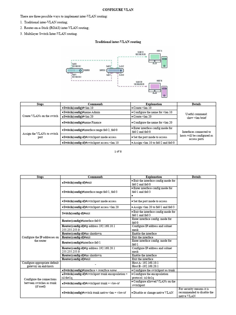 Configure VLAN | PDF | Computer Science | Telecommunications