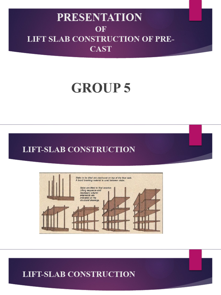 Group 5 Lift Slab | Download Free PDF | Precast Concrete | Column