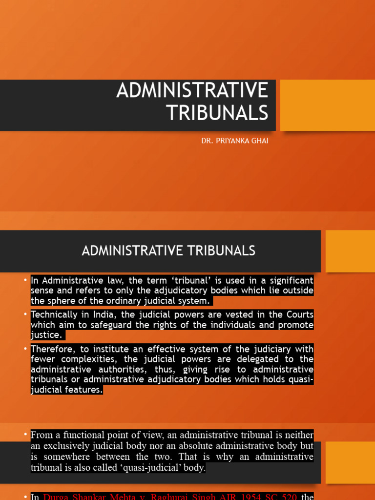 Administrative Tribunals | PDF | Tribunal | Jurisdiction
