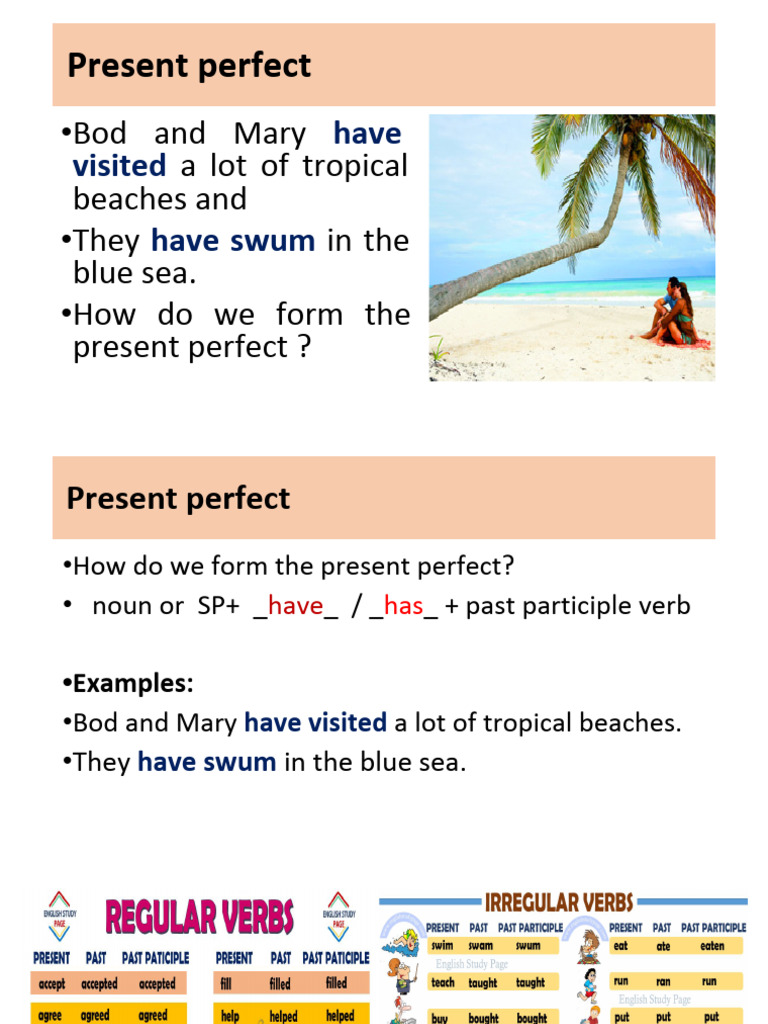 Present perfect tense- SS | PDF | Verb | Linguistic Typology