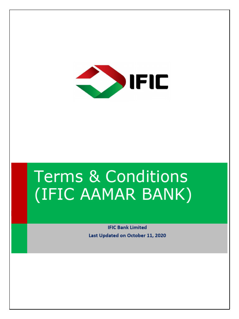 IFIC Digital Banking Terms and Conditions | PDF | Overdraft | Credit Card
