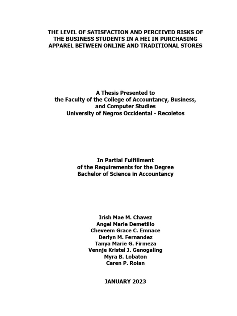 Thesis Paper Revised | PDF | Survey Methodology | Customer Satisfaction