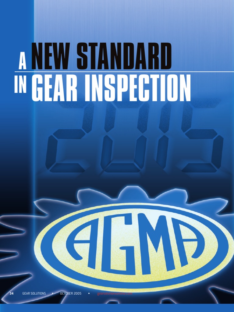 AGMA 2015 Gear Inspection Standard Overview | PDF | Gear | Engineering ...