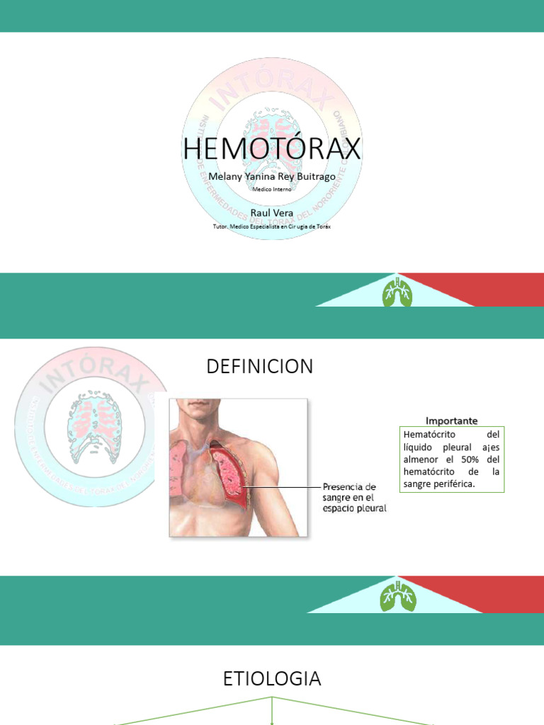 HEMOTORAX | PDF | Causas de la muerte | Enfermedades y trastornos