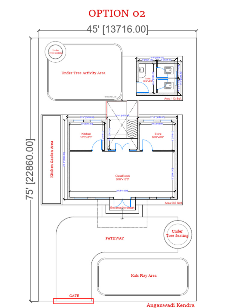 Anganwadi School LayoutFinal-Model | Download Free PDF | Queensland ...
