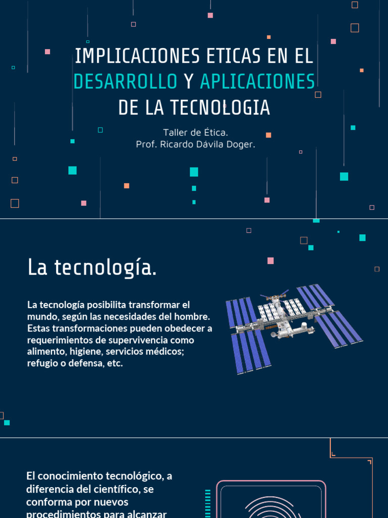 Implicaciones Éticas en El Desarrollo y Aplicaciones de La Tecnologia ...
