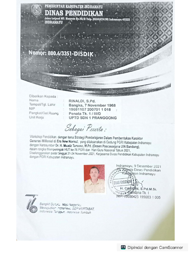 Workshop Pendidikan 32 JP Rinaldi | PDF