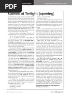 Games at Twilight - Anita Desai - Printable Revision Guide | PDF