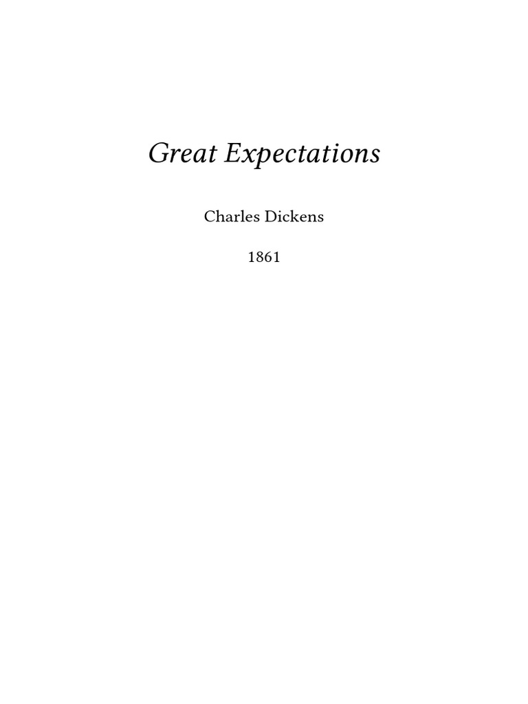 Great Expectations (Full Book) | PDF