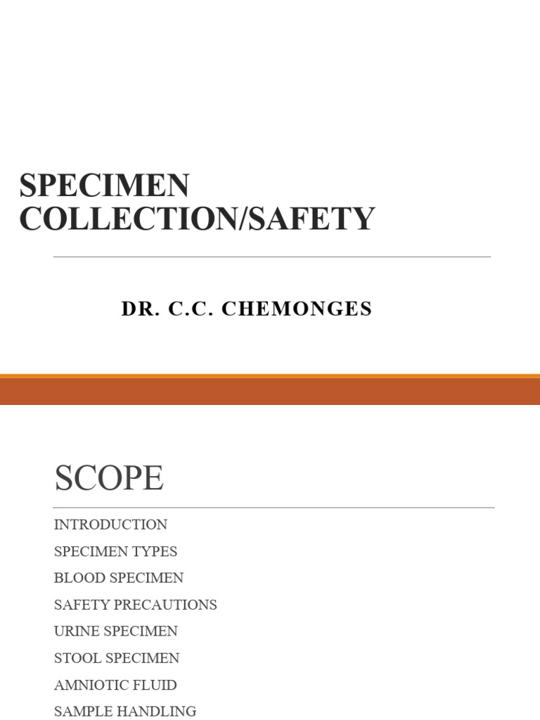 Specimen Collection Lab Safety B | PDF | Medical Specialties | Medicine