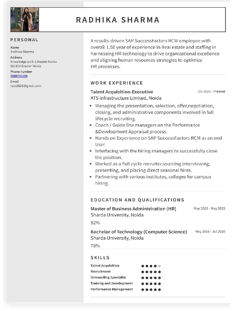 Radhika Sharma CV | PDF