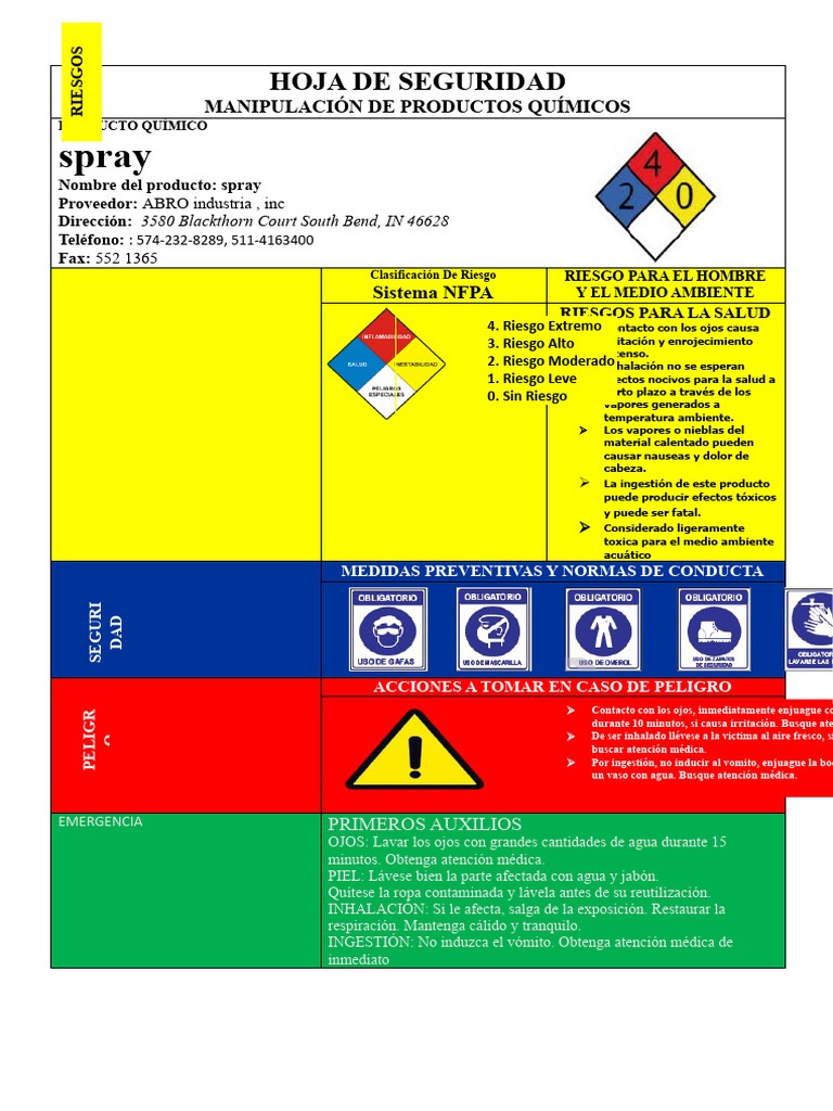 Hoja de Spray | PDF | Agua