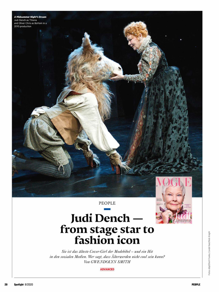 Judi Dench - From Stage Star To Fashion Icon | PDF