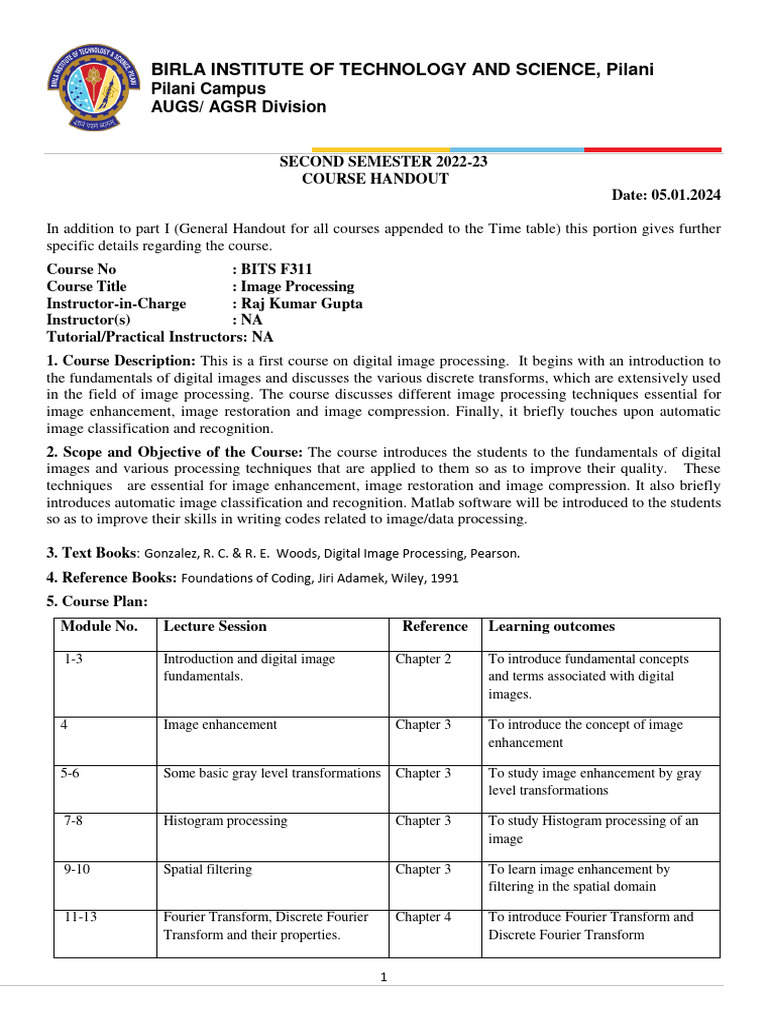 image_processing | PDF | Data Compression | Fourier Transform
