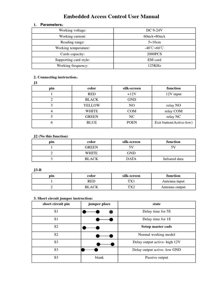Access control | PDF | Relay | Manufactured Goods