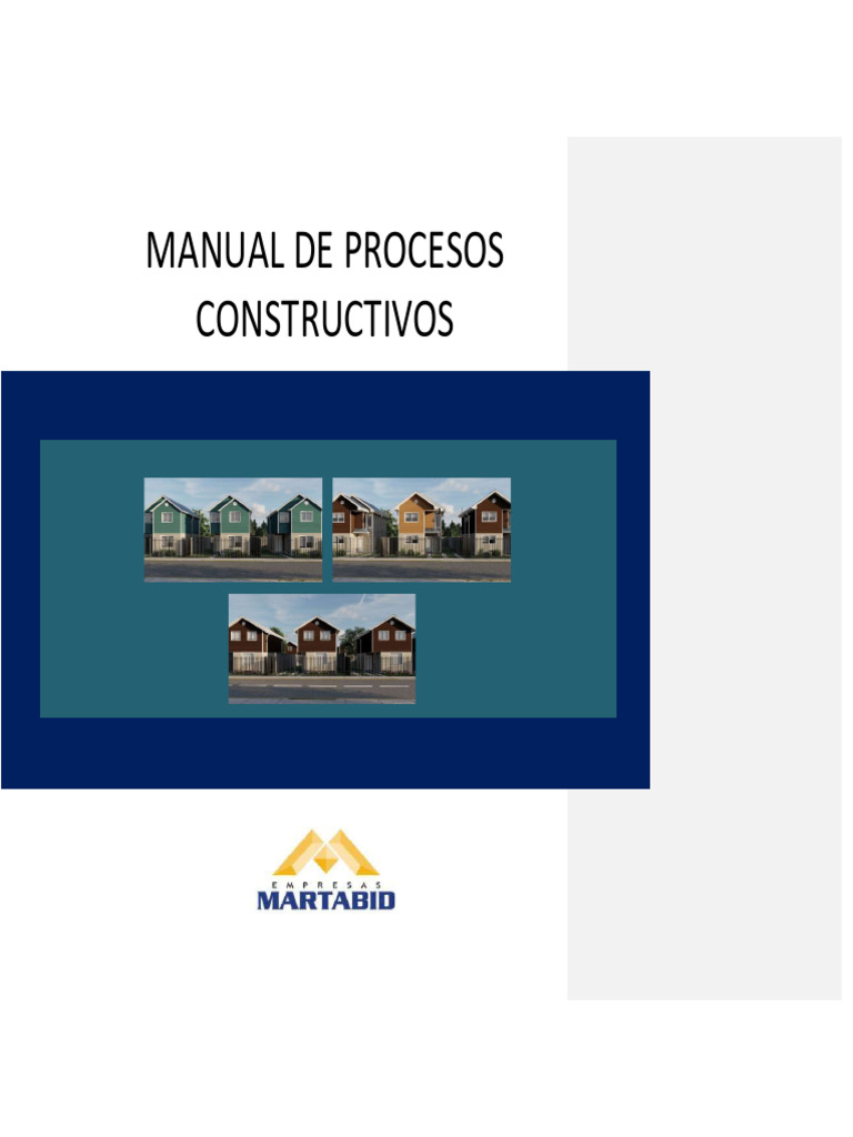 Manual de Procedimiento Constructivo de Viviendas | PDF | Hormigón | Calidad (comercial)