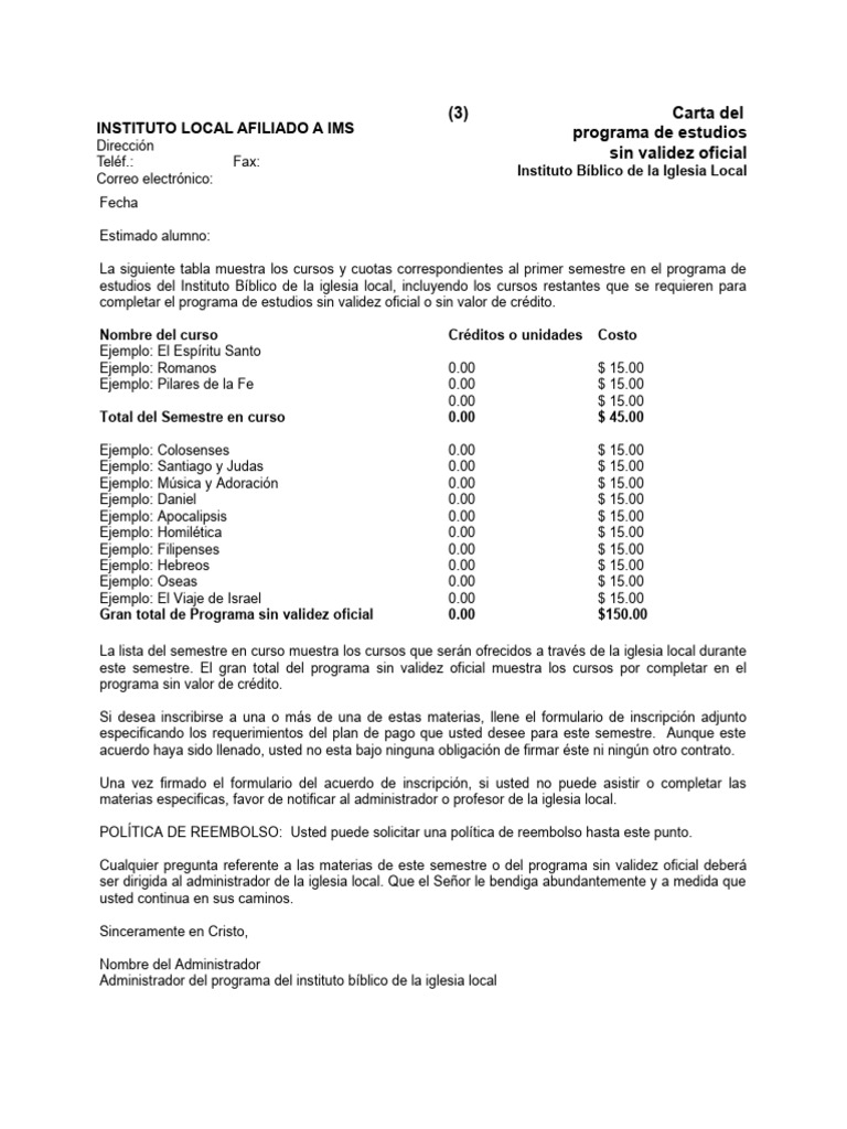 Carta de afiliación | PDF