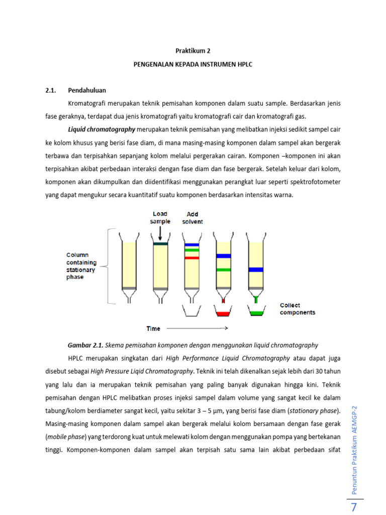 Praktikum 6 - AEMGP 2 - Pengenalan HPLC-1 Edit 2024 | PDF