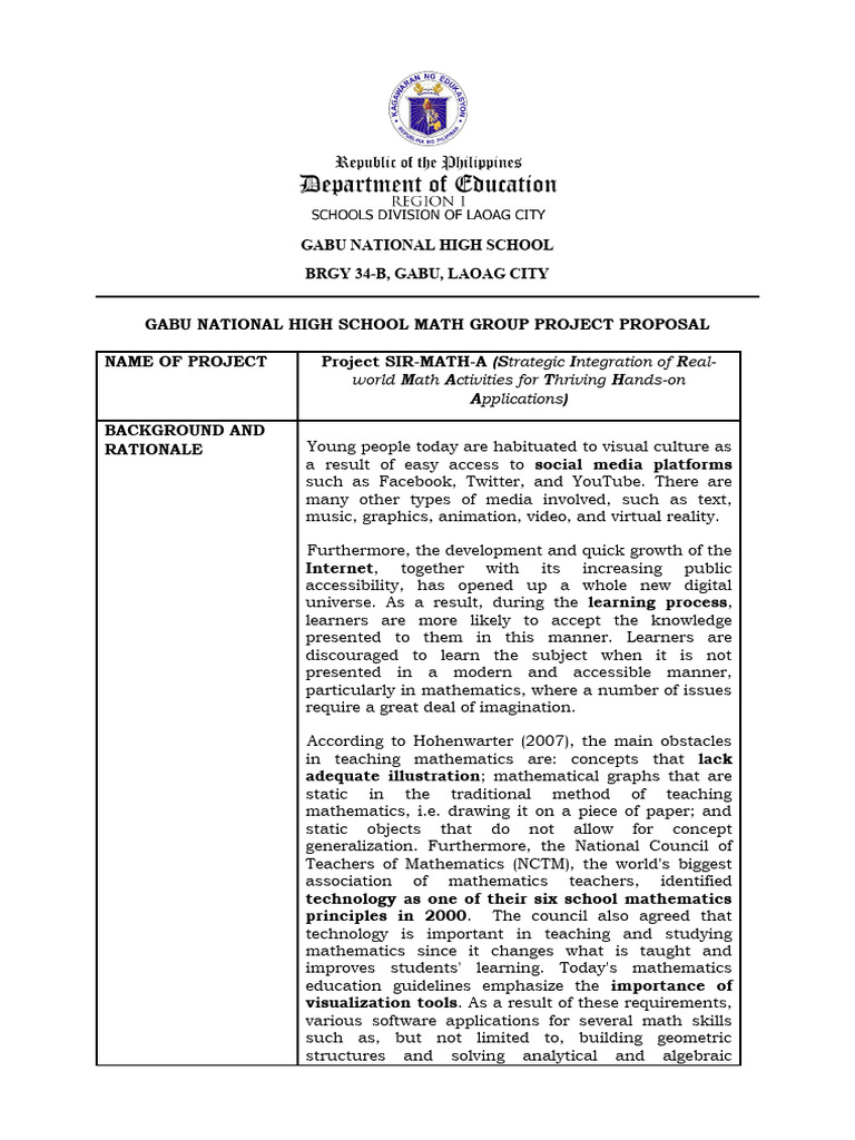 Maths Proposal 2024 | PDF | Mathematics | Learning