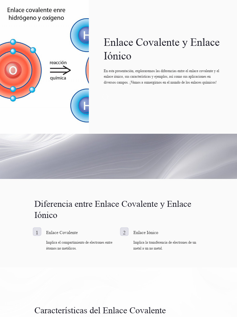 Enlace Covalente y Enlace Ionico | PDF | Enlace químico | Compuestos ...