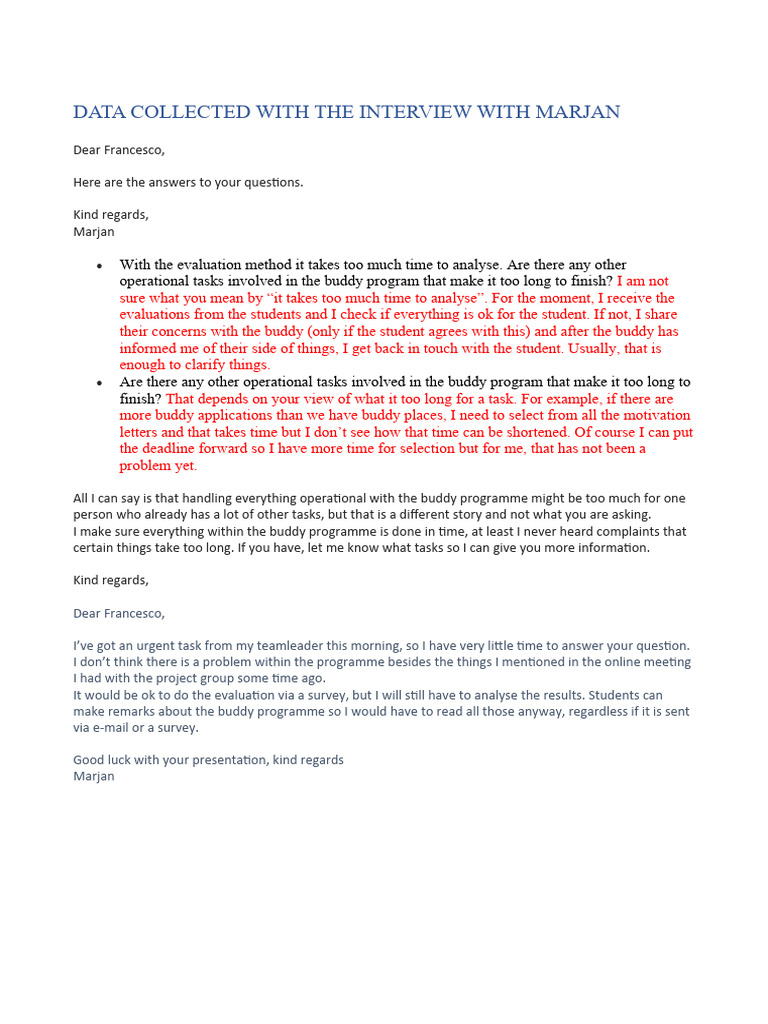 MARJAN INTERVIEW-1 | PDF | Cognition