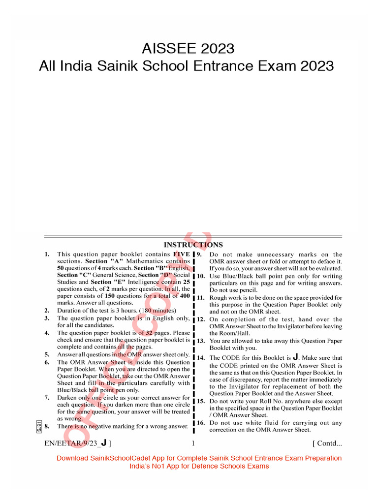 AISSEE 9th 2023 | PDF | Freedom Of Expression Law | Copyright Law