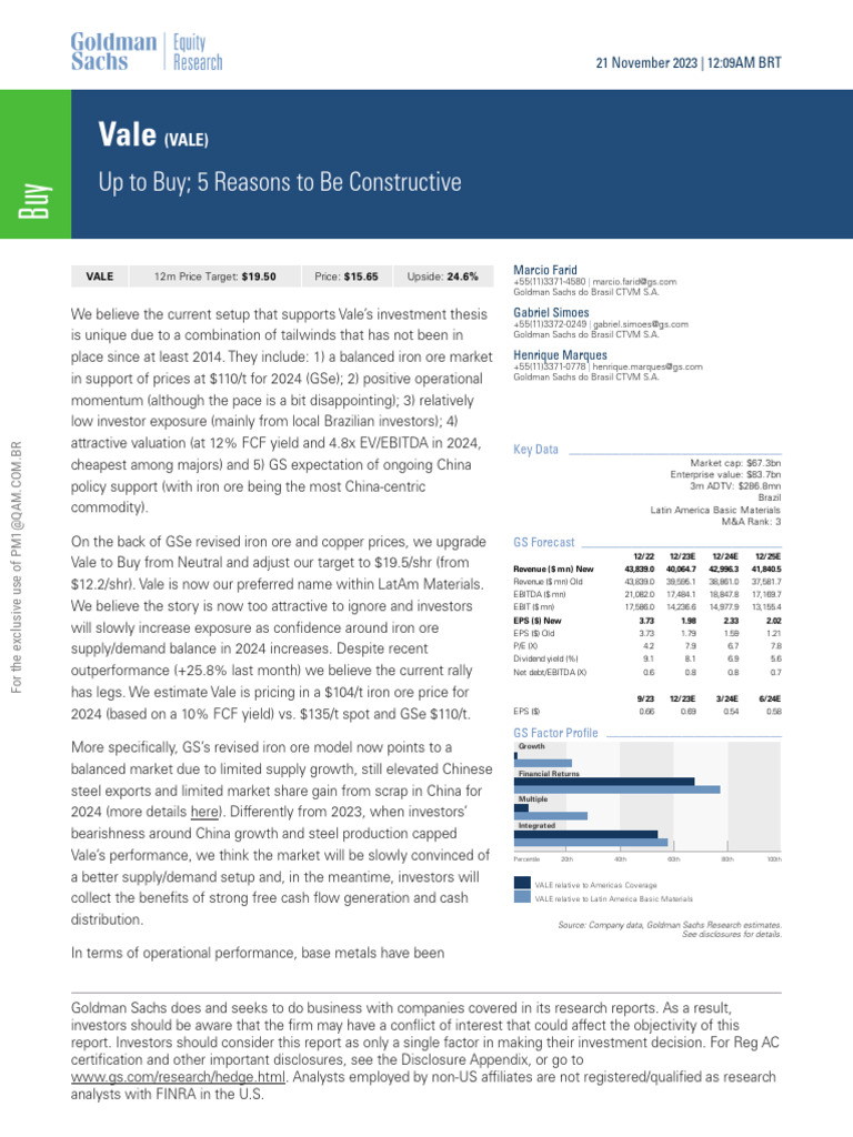 Up To Buy 5 Reasons To Be Constructive | PDF | Equity (Finance ...