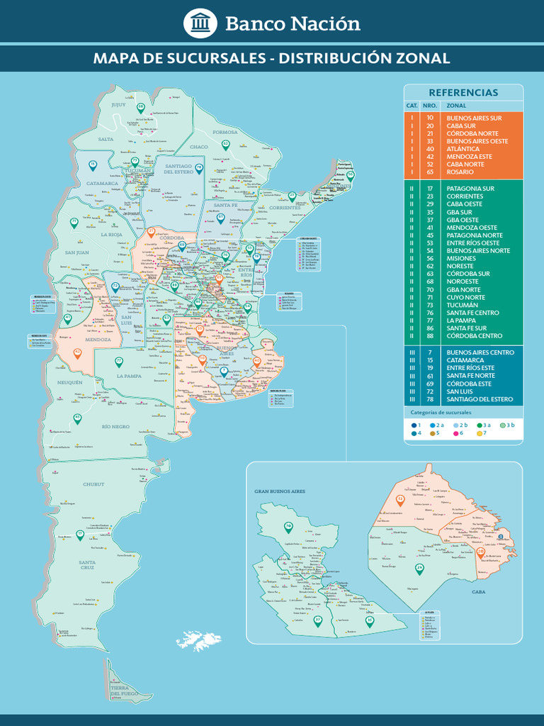 Mapa Suc BNA Ago23 Digital | PDF | Argentina | América del Sur