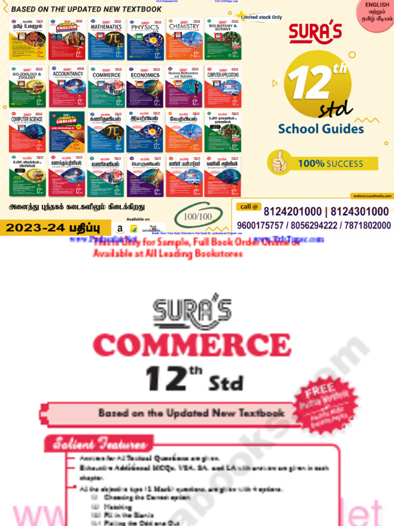 12th Commerce EM Study Material 2023 2024 English Medium PDF Download | PDF