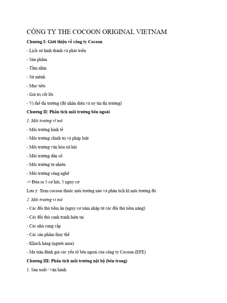dàn bài Cocoon (1) | PDF