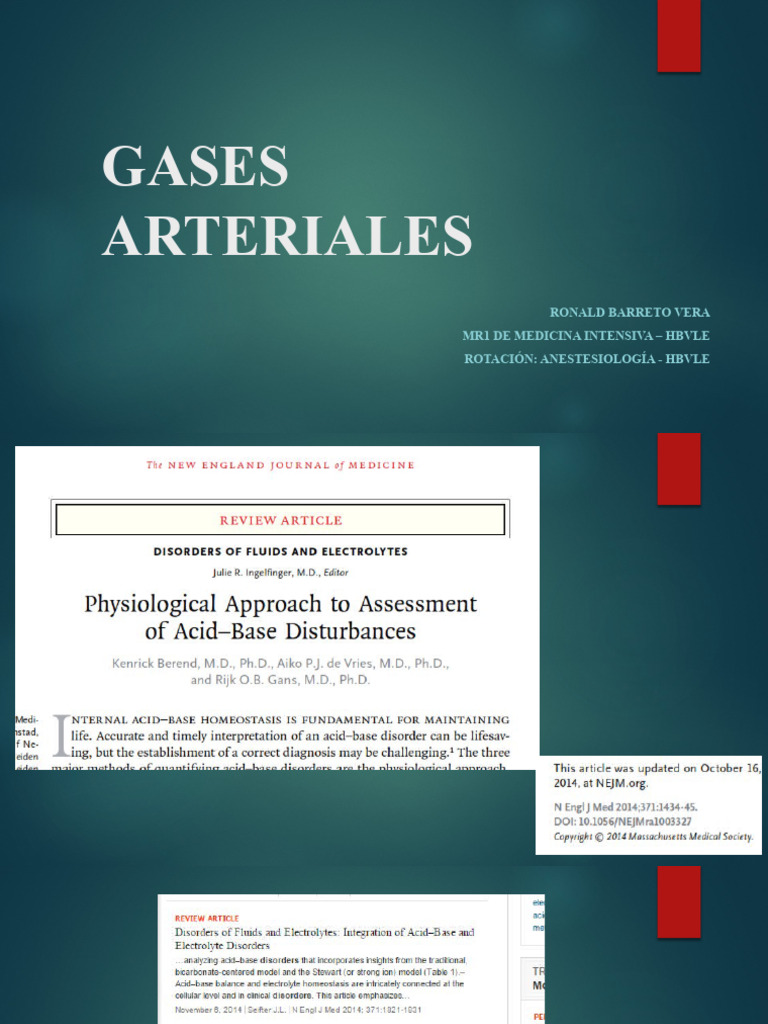 GASES ARTERIALES | PDF | Sistema respiratorio | Oxígeno