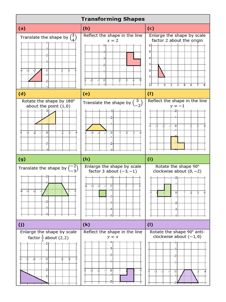 Shape Transformations Guide | PDF