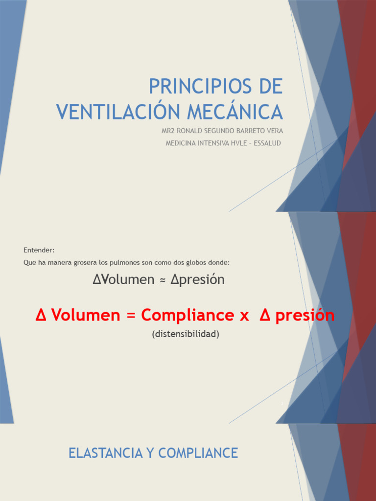 Principios de Ventilación Mecánica | PDF | Sistema respiratorio | Respiración