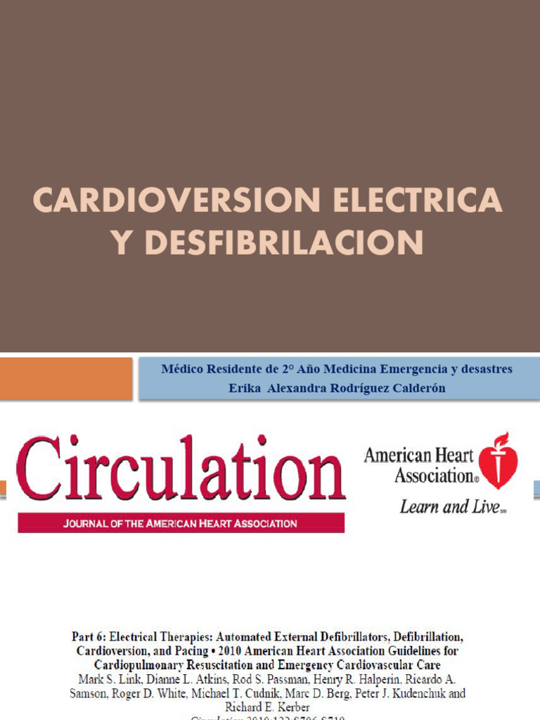cardioversion electrica y desfibrilacion | PDF | Electrofisiologia ...