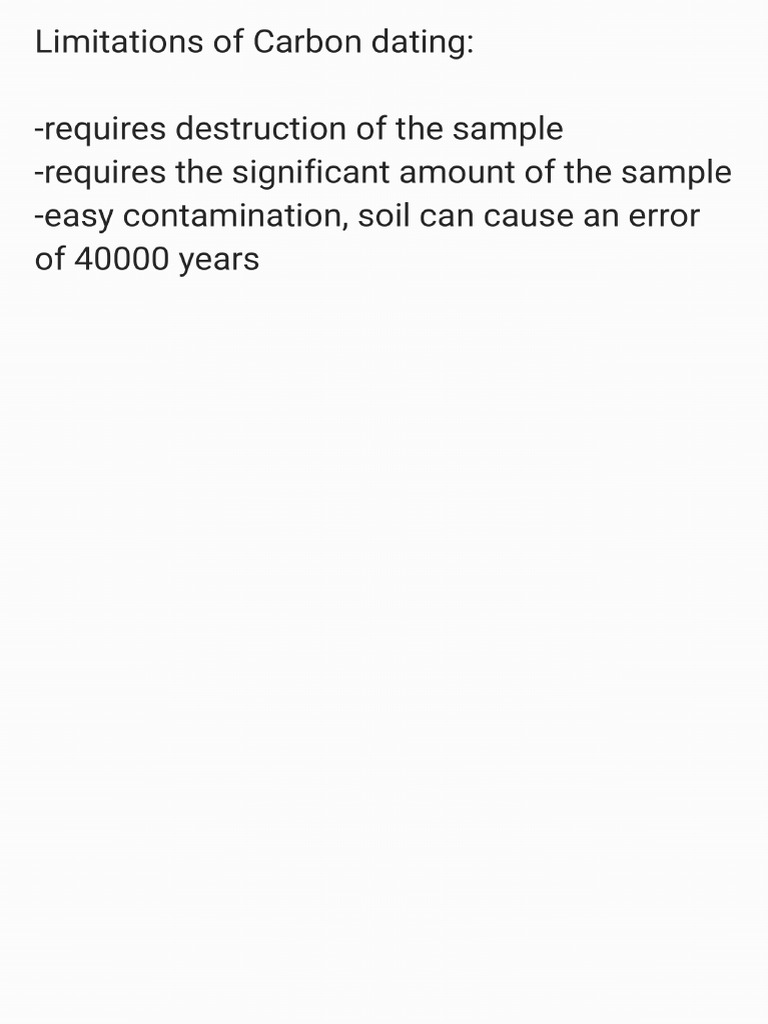 Limitations of Carbon Dating | PDF