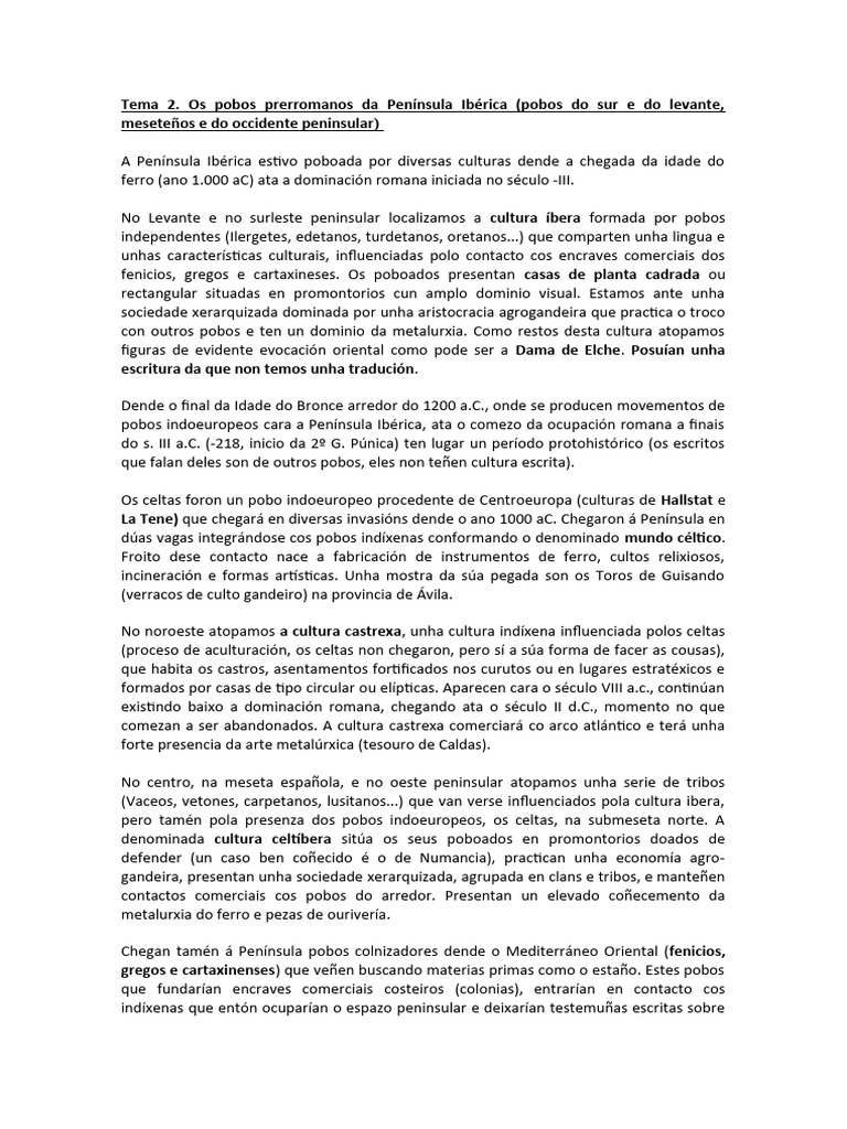 U2 Pobos Prerromanos | PDF