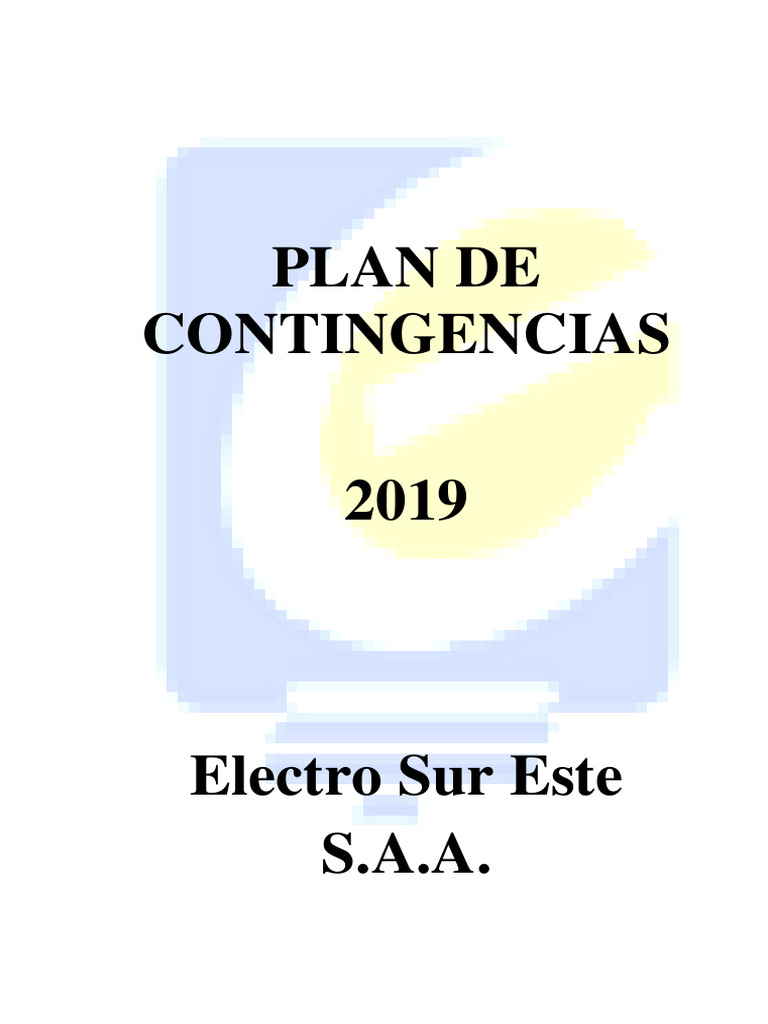 Plan de Contingencias 2019 | PDF | Defensa Civil | Riesgo